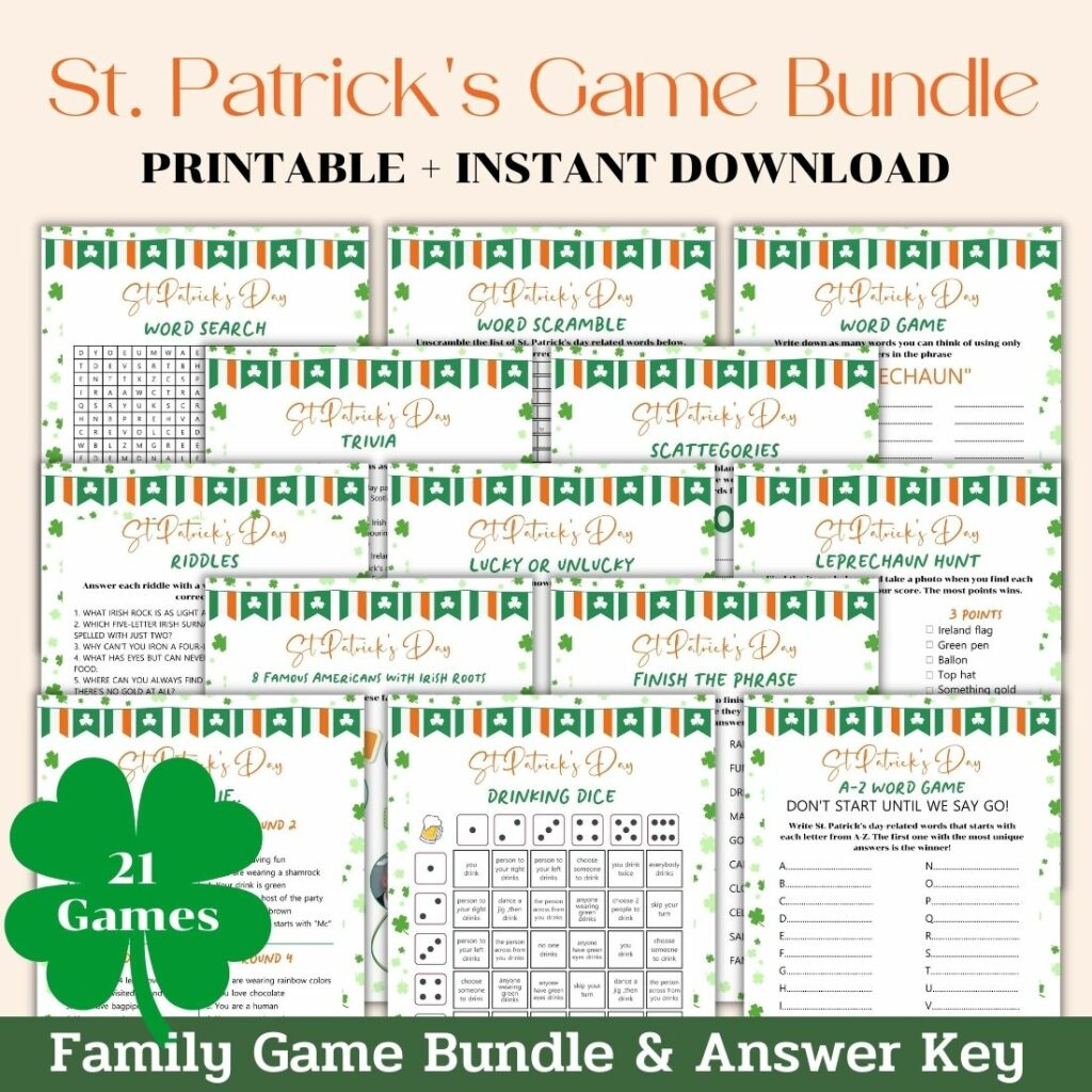 St. Patrick s Day Game Bundle - MasterBundles