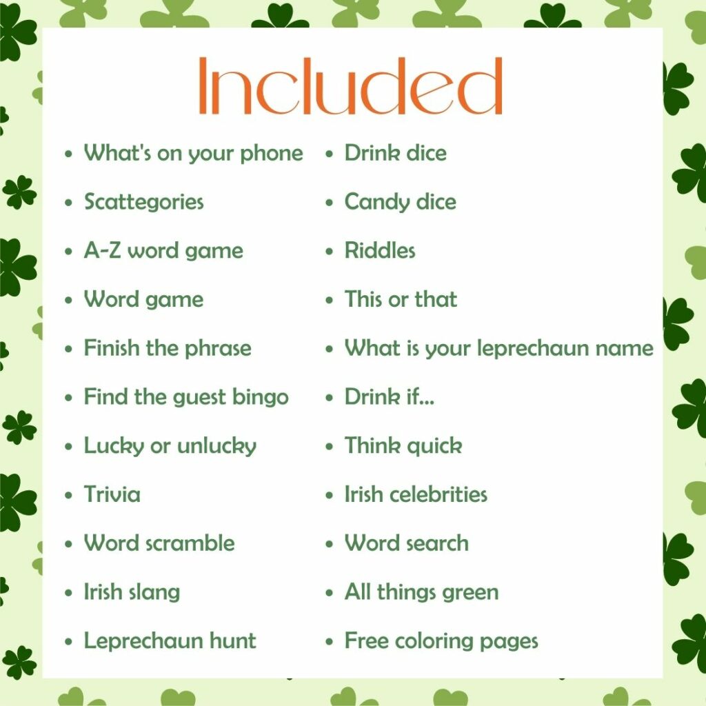 St. Patrick s Day Game Bundle - MasterBundles