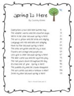Spring Is Here Fluency Passage and Comprehension Questions - MasterBundles