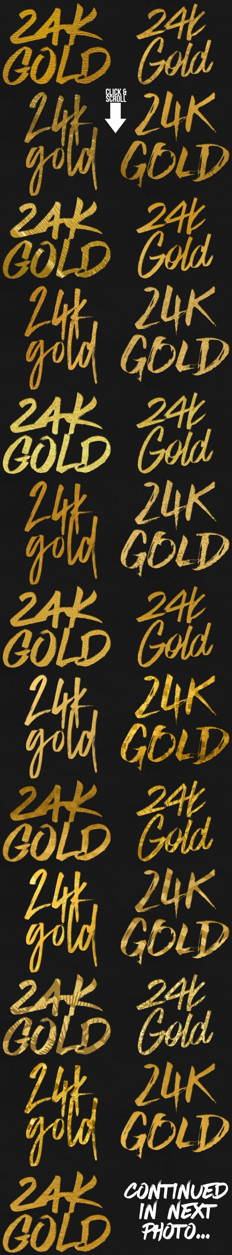 Gold Foil Layer Styles for Photoshop – MasterBundles