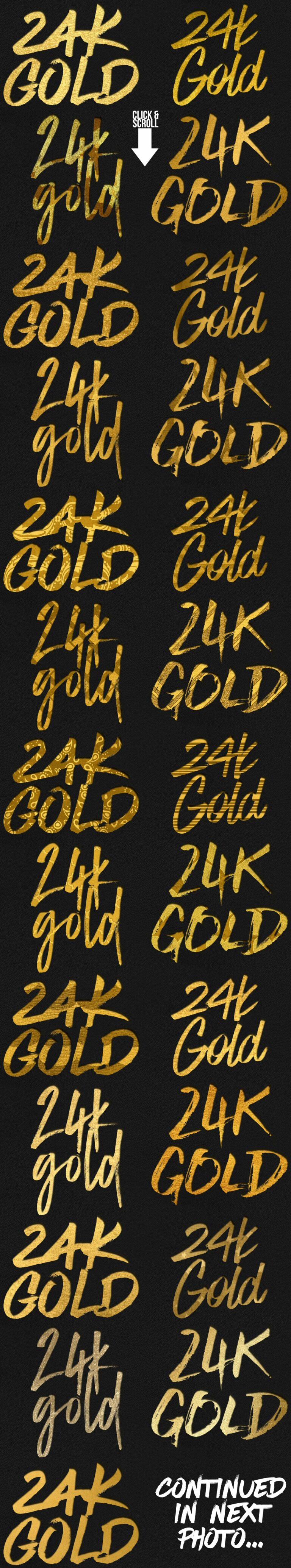 Gold Foil Layer Styles for Photoshop – MasterBundles