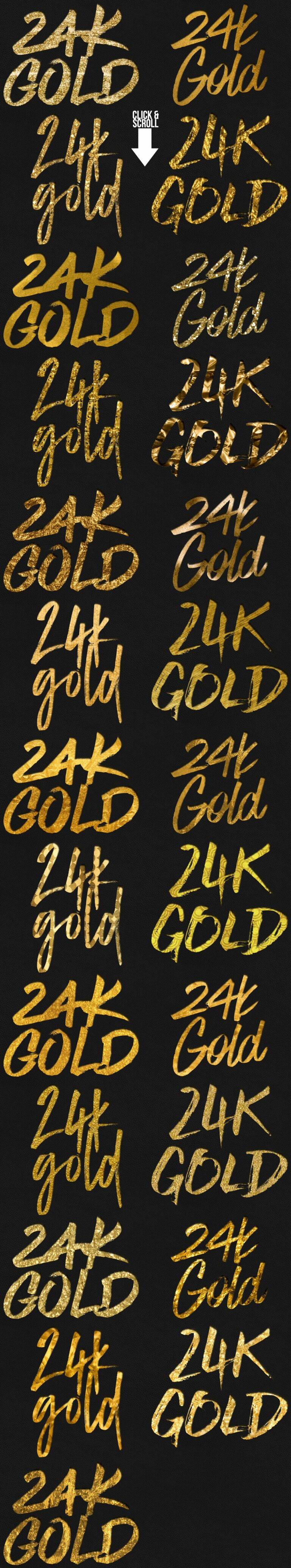 Gold Foil Layer Styles for Photoshop – MasterBundles