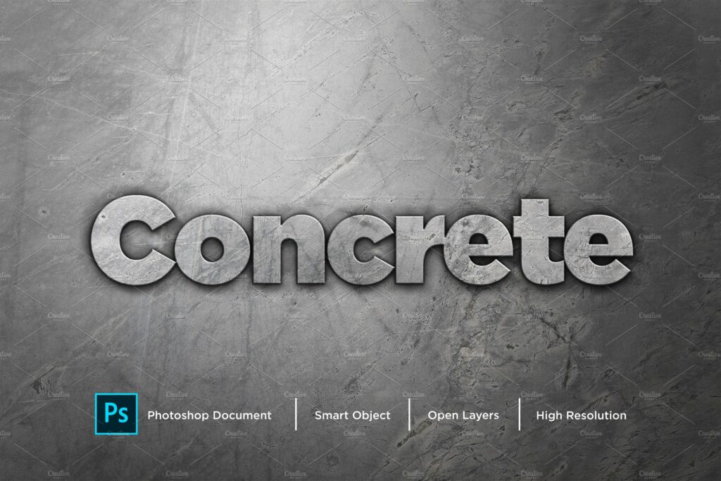 Concrete Text Effect & Layer Style – MasterBundles