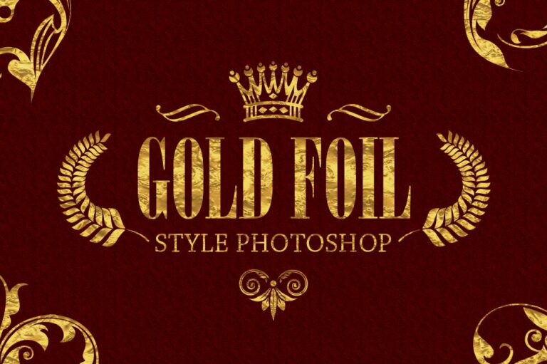 36 Gold Foil Style Photoshop – MasterBundles