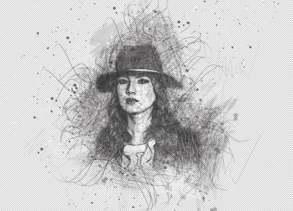 Scribble Sketch Effect PS Action – MasterBundles