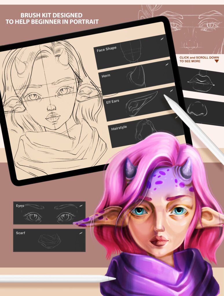 Procreate Portrait Creator Toolkit – MasterBundles