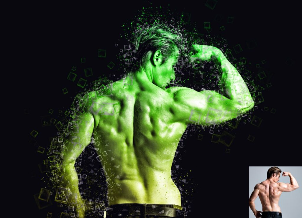 Pixel Shatter Effect PS Action – MasterBundles