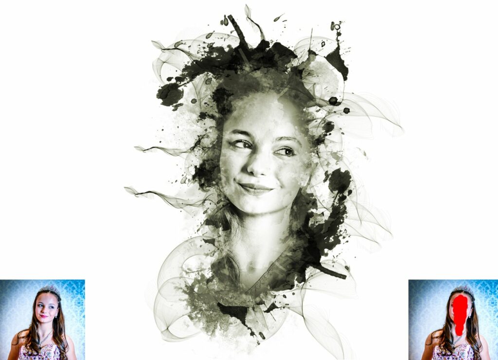 Ink Paint Effect Photoshop Action – MasterBundles