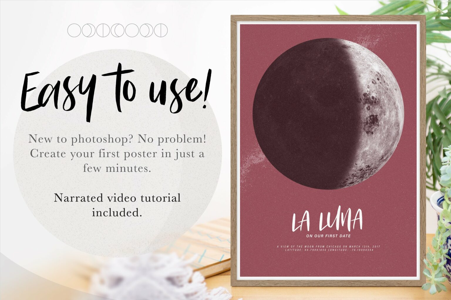 Lunar Phase Poster Creator – MasterBundles