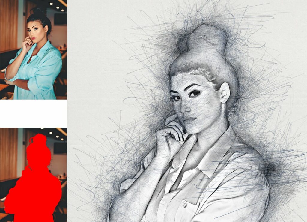 Sketch Effect Photoshop Action – MasterBundles
