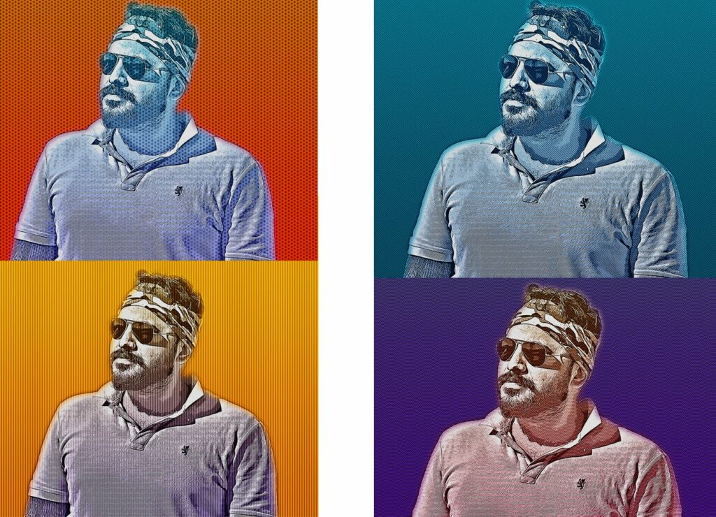 Halftone Portrait Photoshop Action – MasterBundles