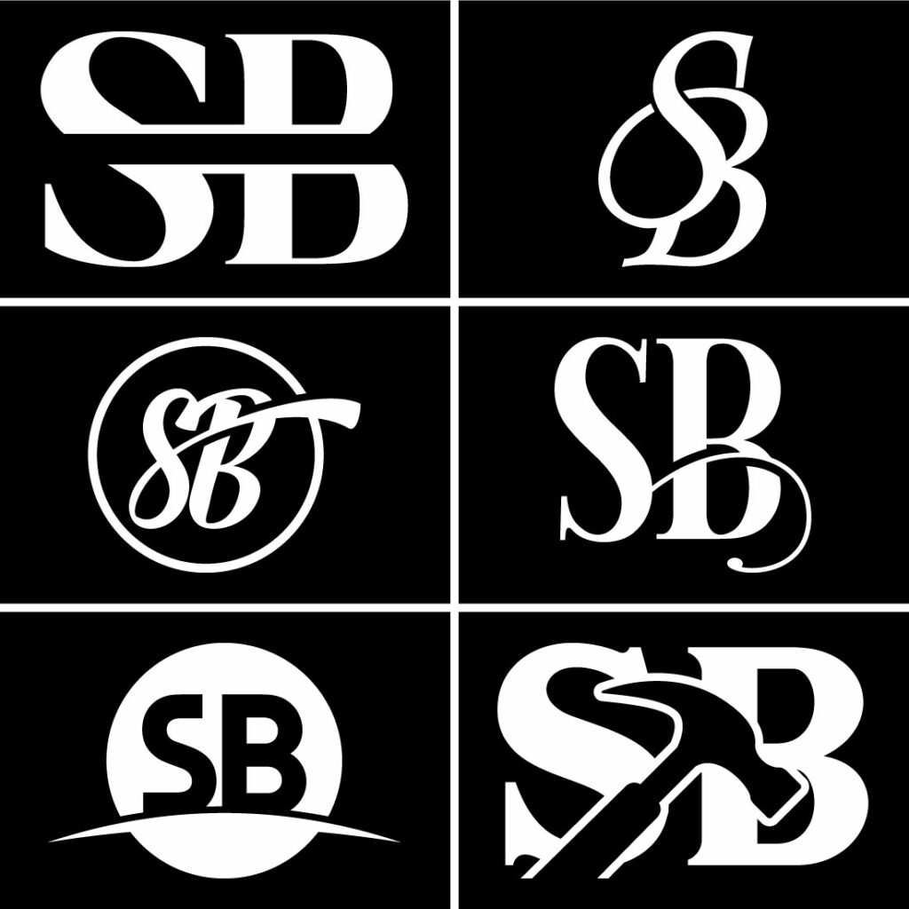 Initial Letter S B Logo Design Vector Template. Graphic Alphabet Symbol ...