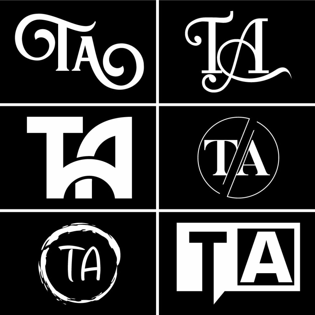 Initial Letter T A Logo Design Vector Template. Graphic Alphabet Symbol ...