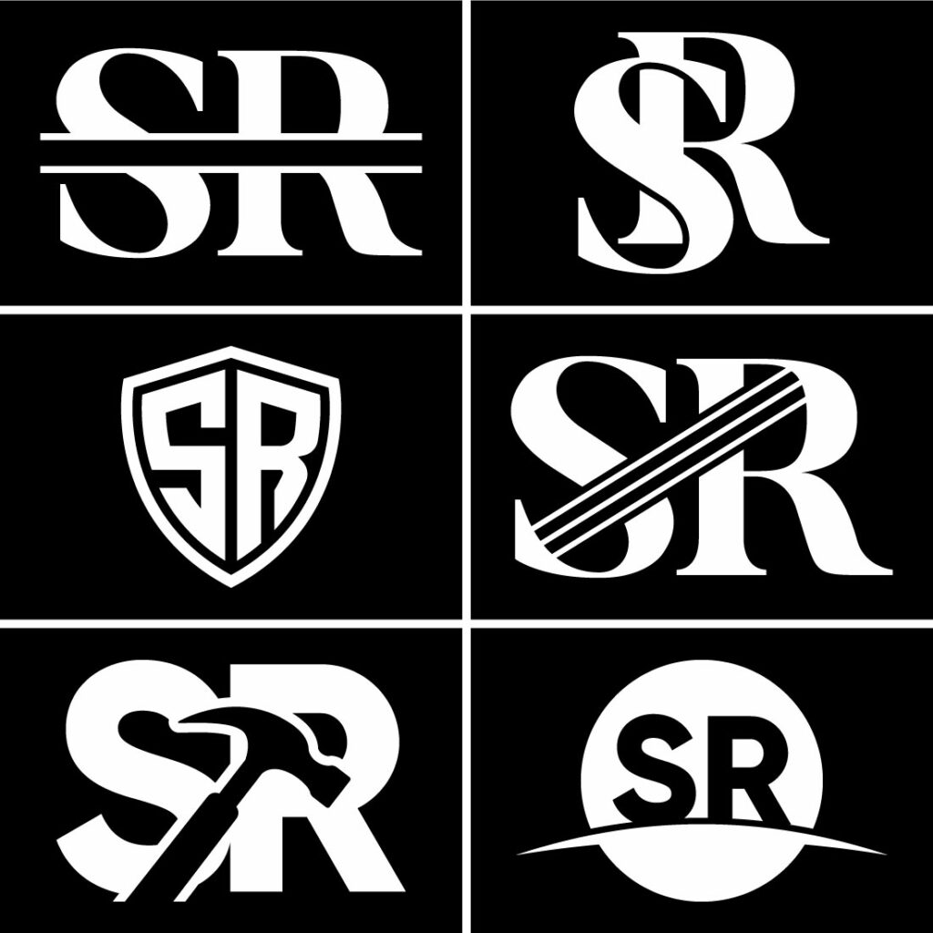 Initial Letter S R Logo Design Vector Template. Graphic Alphabet Symbol ...