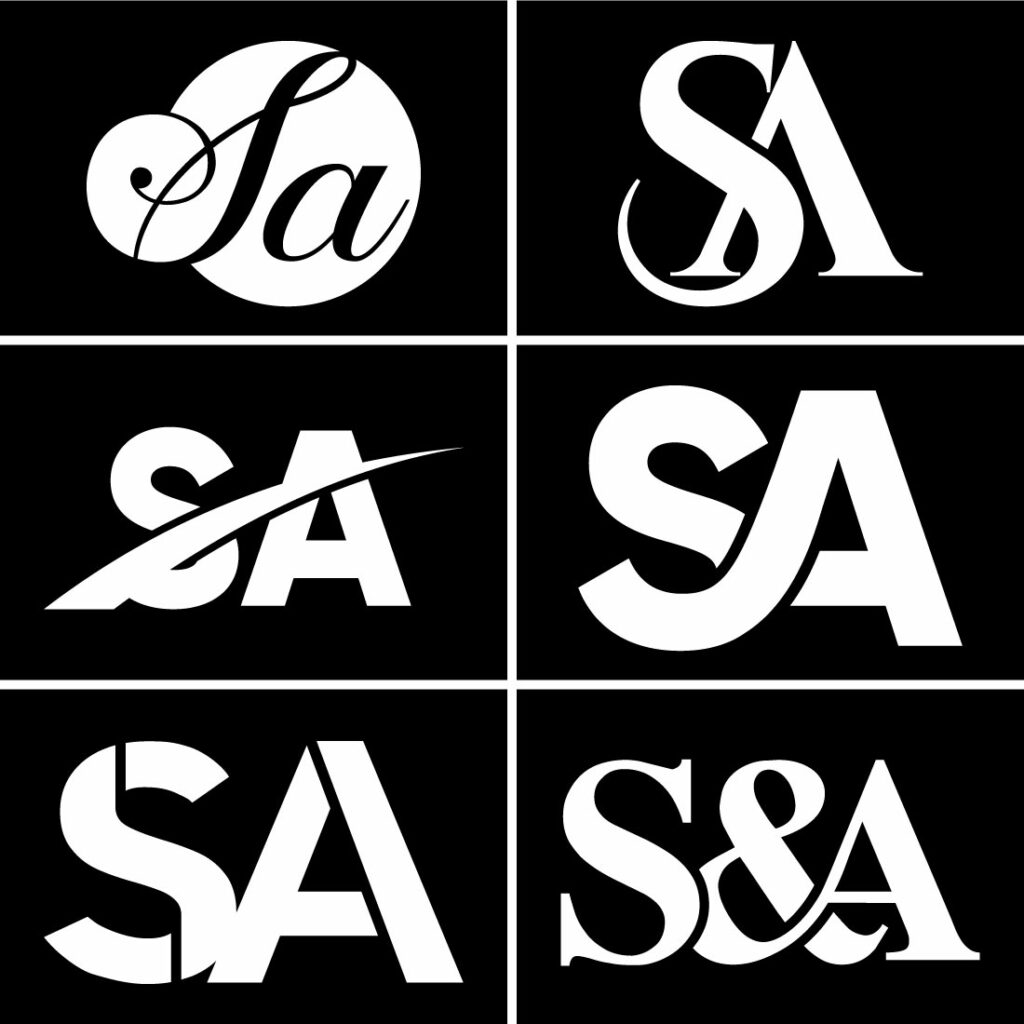 Initial Letter S A Logo Design Vector Template. Graphic Alphabet Symbol ...