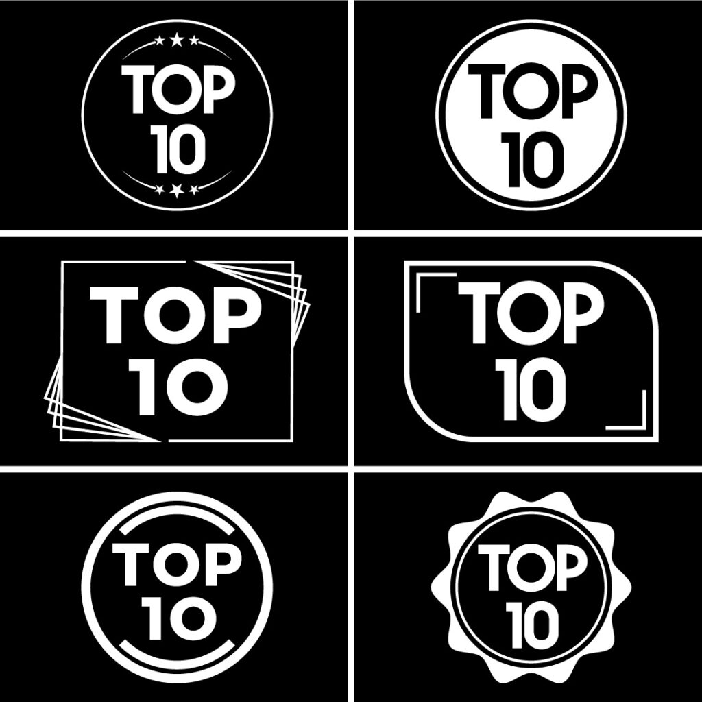 Top ten ranking and best of the best rank. Top 10 golden signs for ...