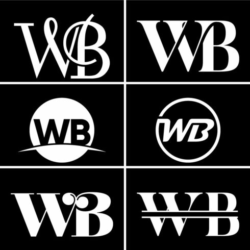 Initial Letter W B Logo Design Vector Template. Graphic Alphabet Symbol ...