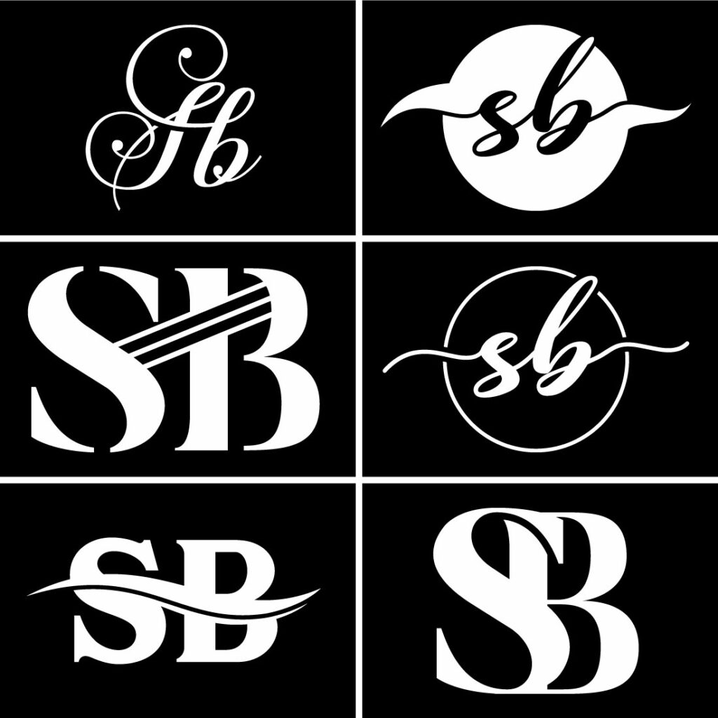 Initial Letter S B Logo Design Vector Template. Graphic Alphabet Symbol ...
