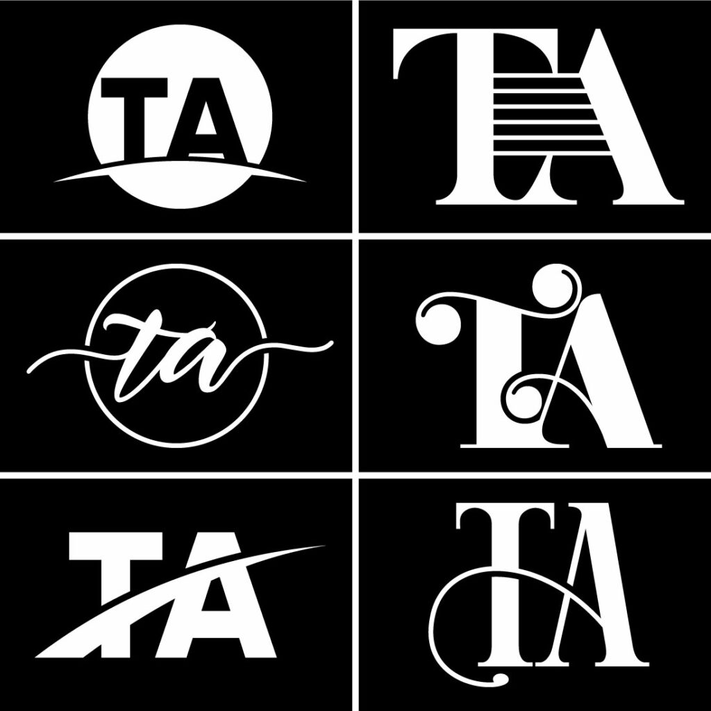 Initial Letter T A Logo Design Vector Template. Graphic Alphabet Symbol ...