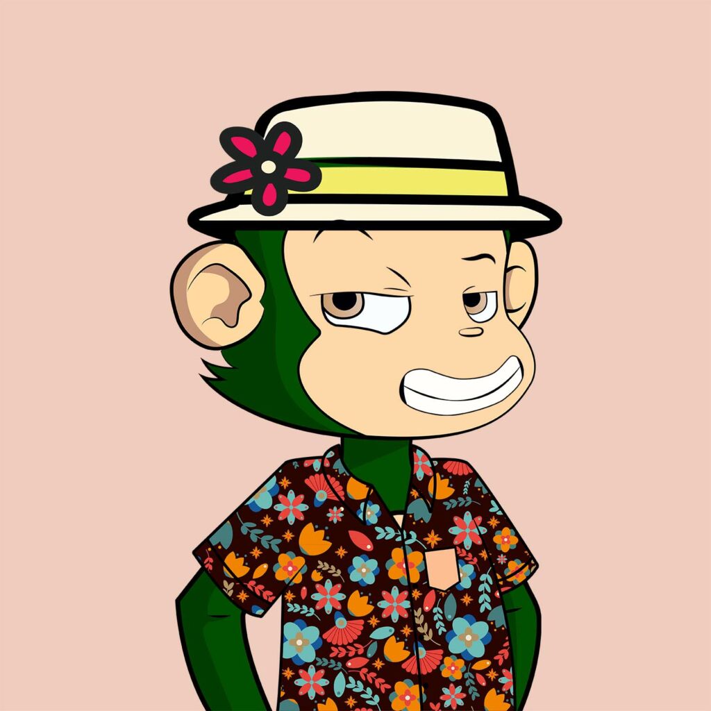 1k monkey NFT art illustration. cute monkey vector illustration ...