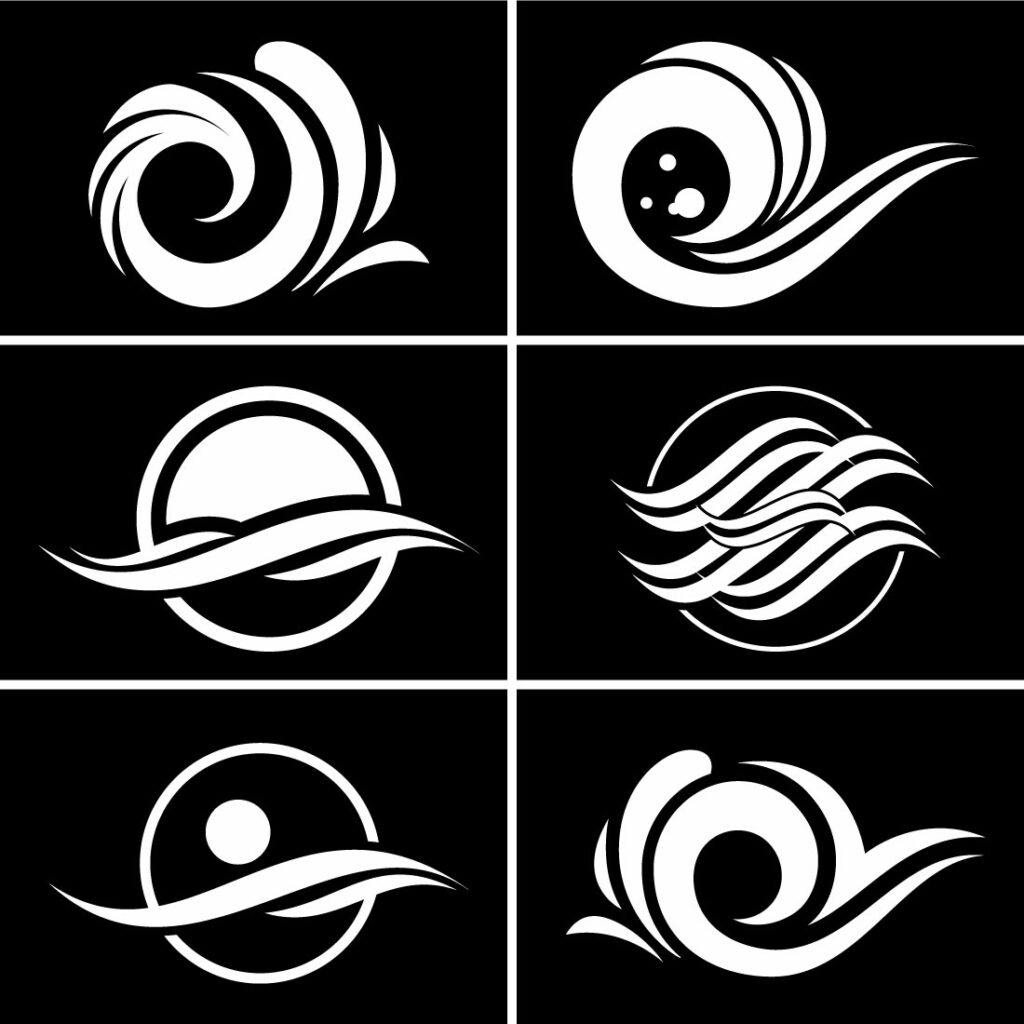 Abstract water wave logo sign symbol vector illustration, Water wave ...