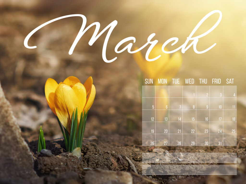 Free Cute March Calendar - MasterBundles