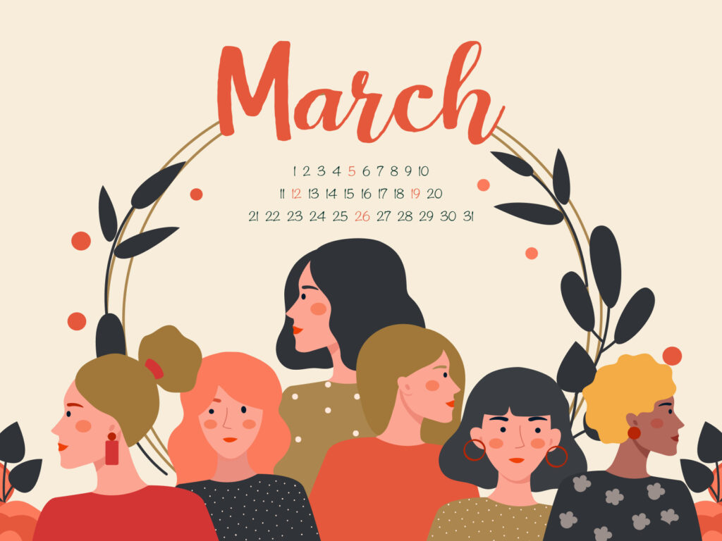 Girly Free Cute March Calendar - MasterBundles