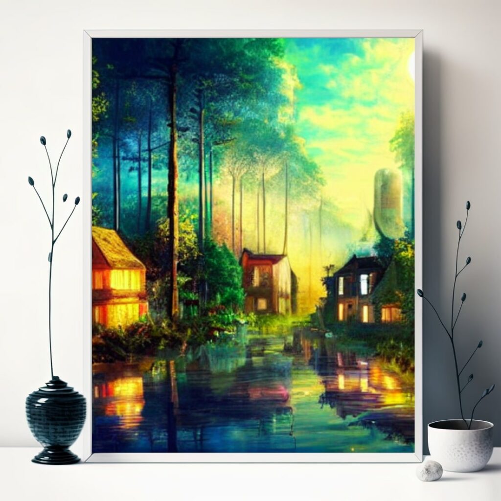 sublime nature, Winter Wonderland wall art printable - MasterBundles