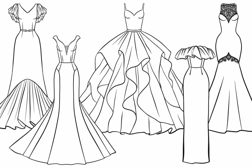 20 Wedding Dresses Procreate Stamps – MasterBundles