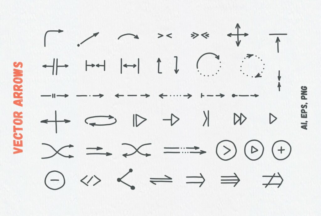 Arrow Head: Pattern Brushes & Vector – MasterBundles