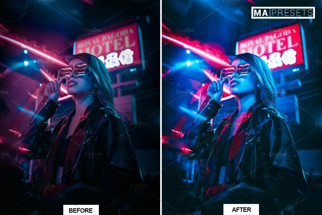 10 Neon Night Lightroom Presets – MasterBundles