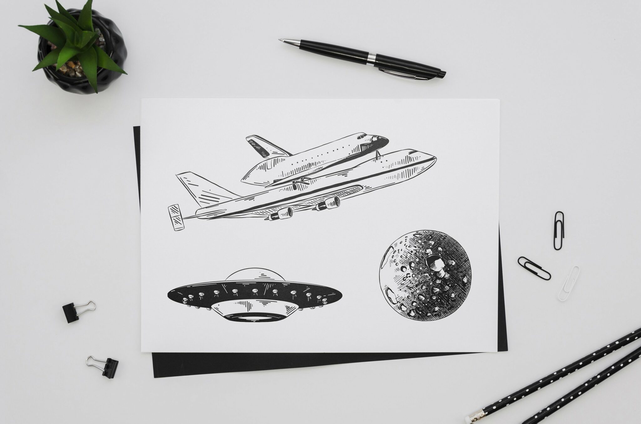Space Sketches and Posters Set – MasterBundles