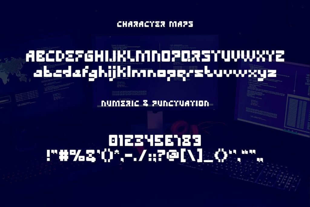 The Glitch – Techno Display Font – MasterBundles