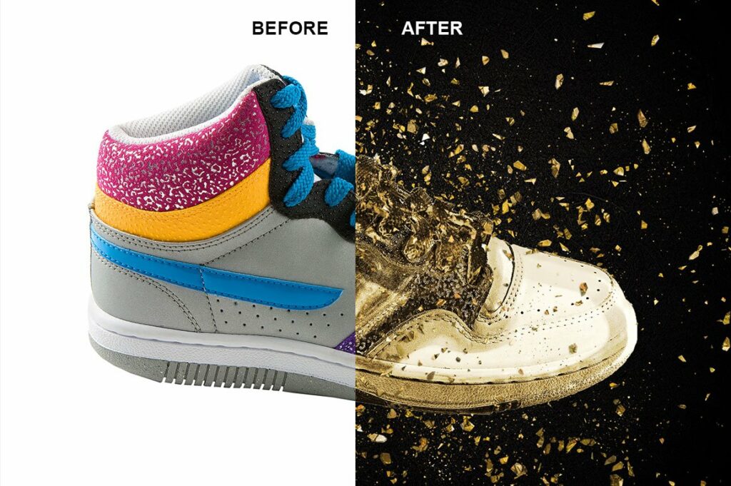 Gold Sprinkle Photoshop Action – MasterBundles