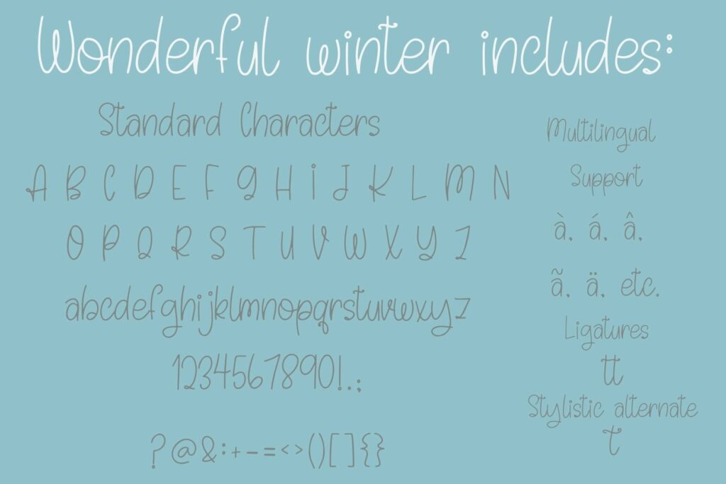 Wonderful Winter - Handwritten Font – MasterBundles