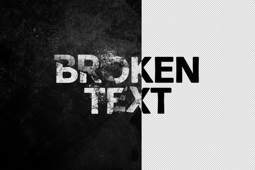 Broken Text Photoshop Effect – MasterBundles