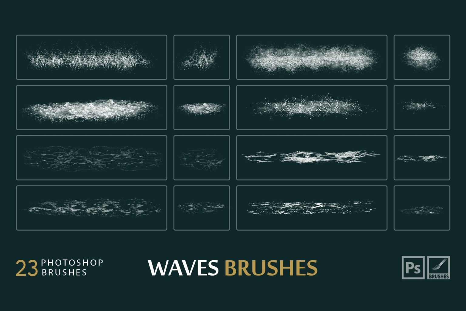 Waves Photoshop Brushes – MasterBundles