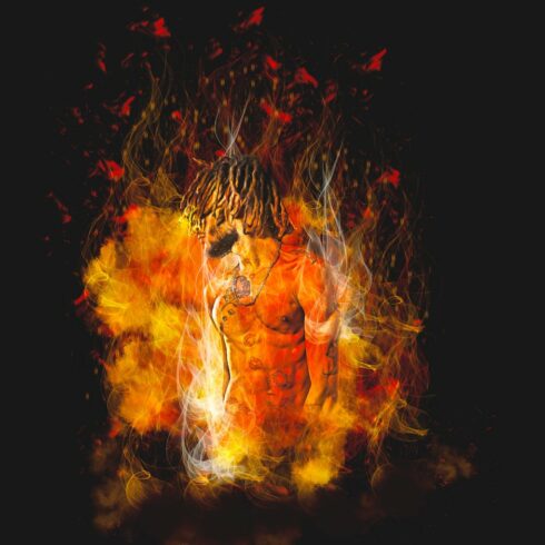 Burning Effect Photoshop Action – MasterBundles