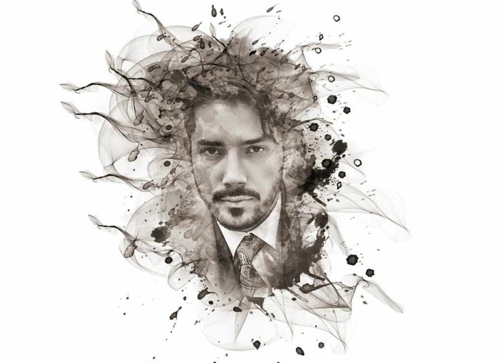 Ink Paint Effect Photoshop Action – MasterBundles