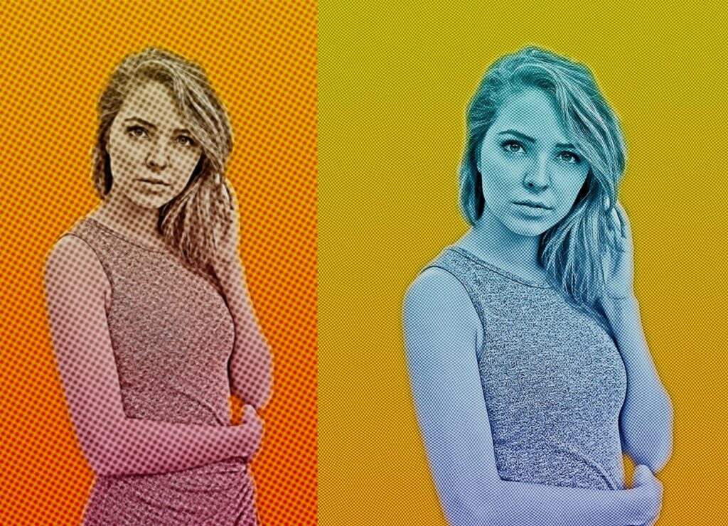 Halftone Portrait Photoshop Action – MasterBundles