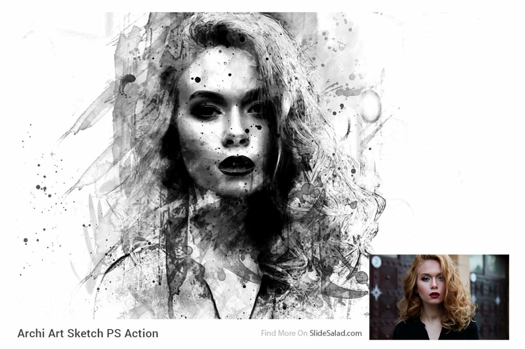 Ink Art Photoshop Action – MasterBundles