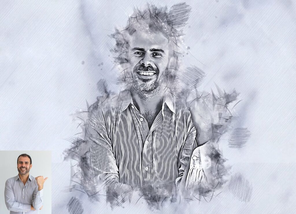 Ink Sketch Art Photoshop Action – MasterBundles