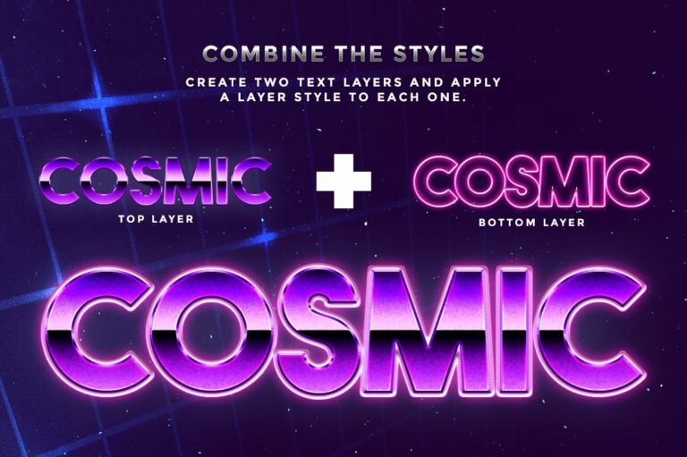 80's inspired Photoshop text effects – MasterBundles