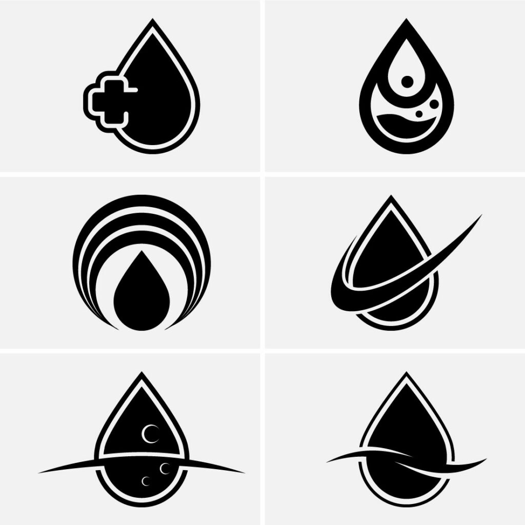 Abstract water drop logo sign symbol vector illustration, Water drop ...