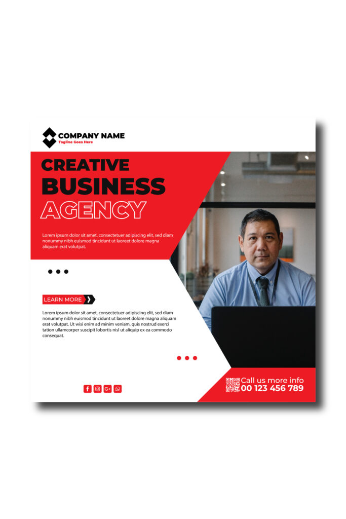 Social media post design in Instagram, fakebook, twitter etc ...