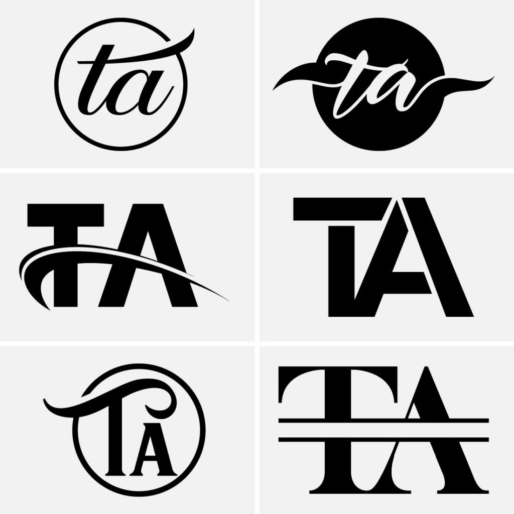 Initial Letter T A Logo Design Vector Template. Graphic Alphabet Symbol ...