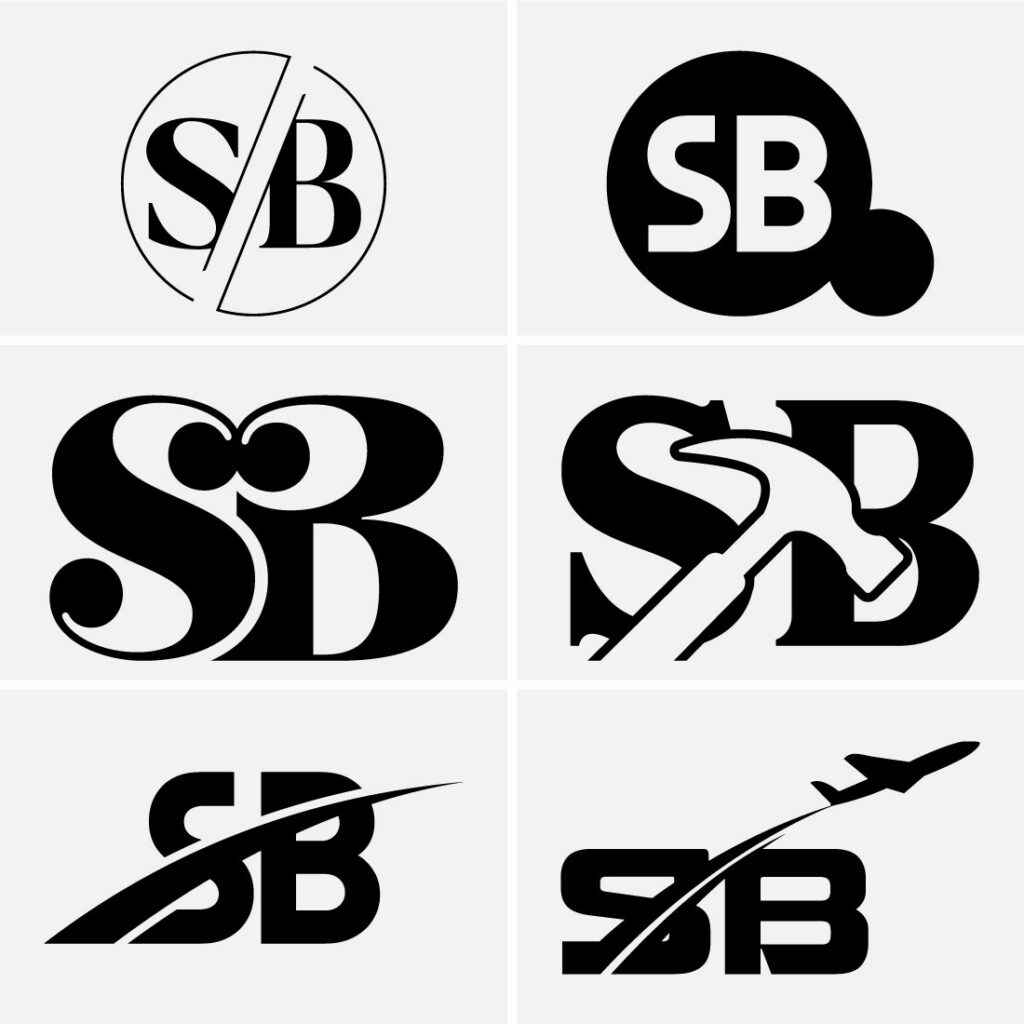 Initial Letter S B Logo Design Vector Template. Graphic Alphabet Symbol ...
