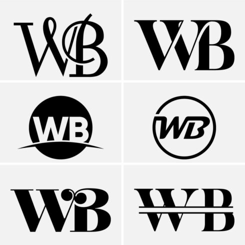 Initial Letter W B Logo Design Vector Template. Graphic Alphabet Symbol ...