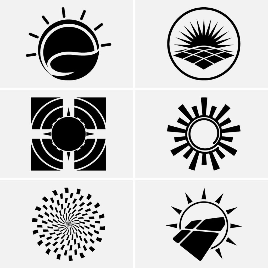 Abstract creative sun logo design, Summer Sun Logo, Sunburst icon sign ...