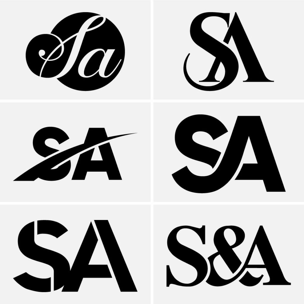 Initial Letter S A Logo Design Vector Template. Graphic Alphabet Symbol ...
